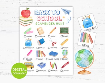 Back to School Scavenger Hunt - Etsy