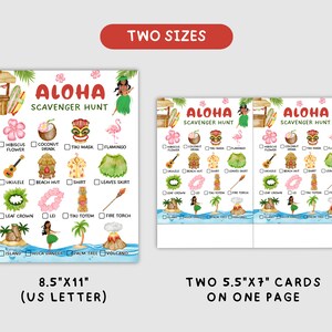 Aloha Scavenger Hunt Printable, Hawaii Scavenger Hunt, Summer Scavenger ...