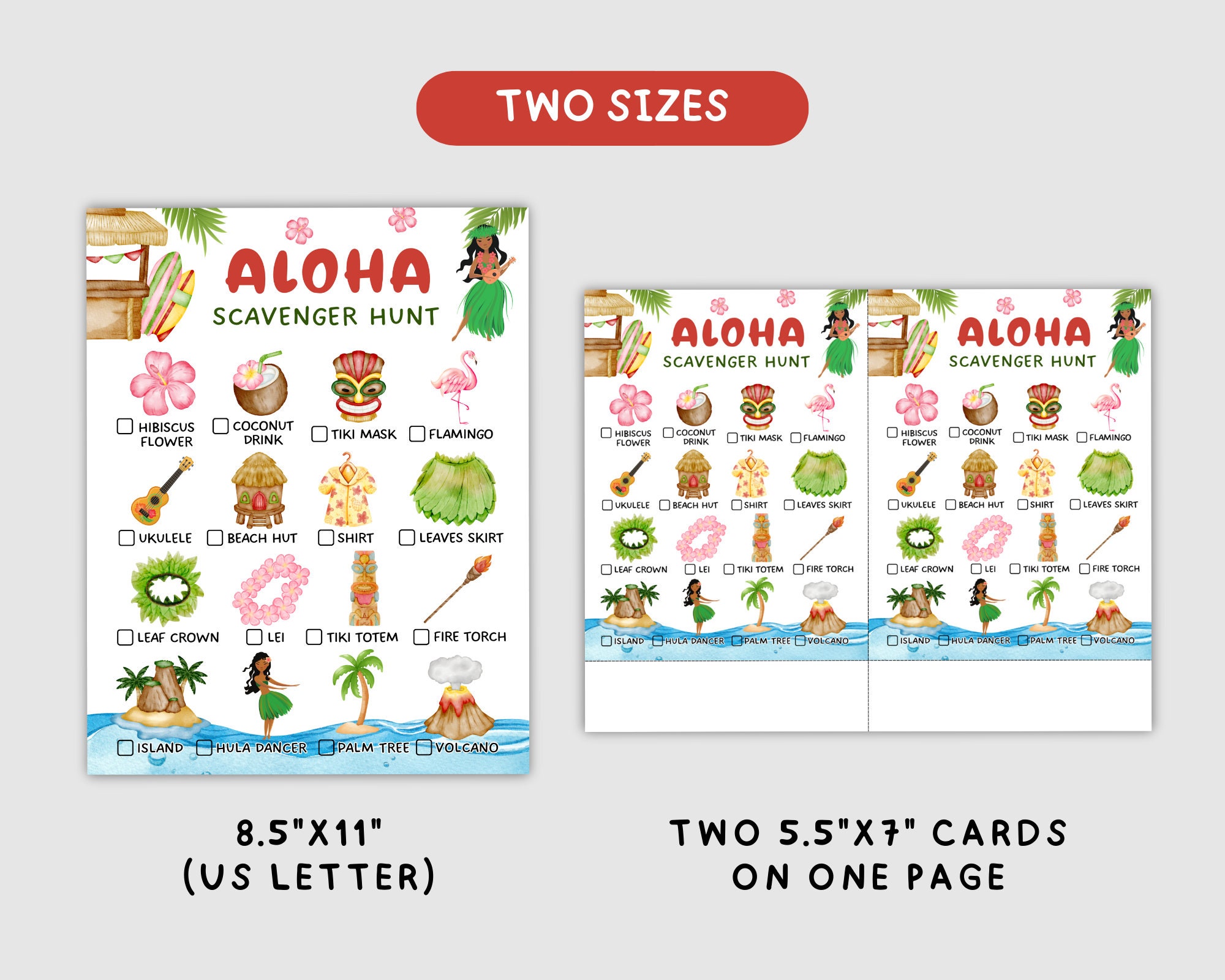 Aloha Scavenger Hunt Printable, Hawaii Scavenger Hunt, Summer Scavenger ...
