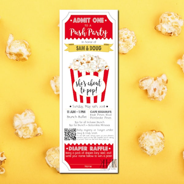 Push Party Invitation - Etsy