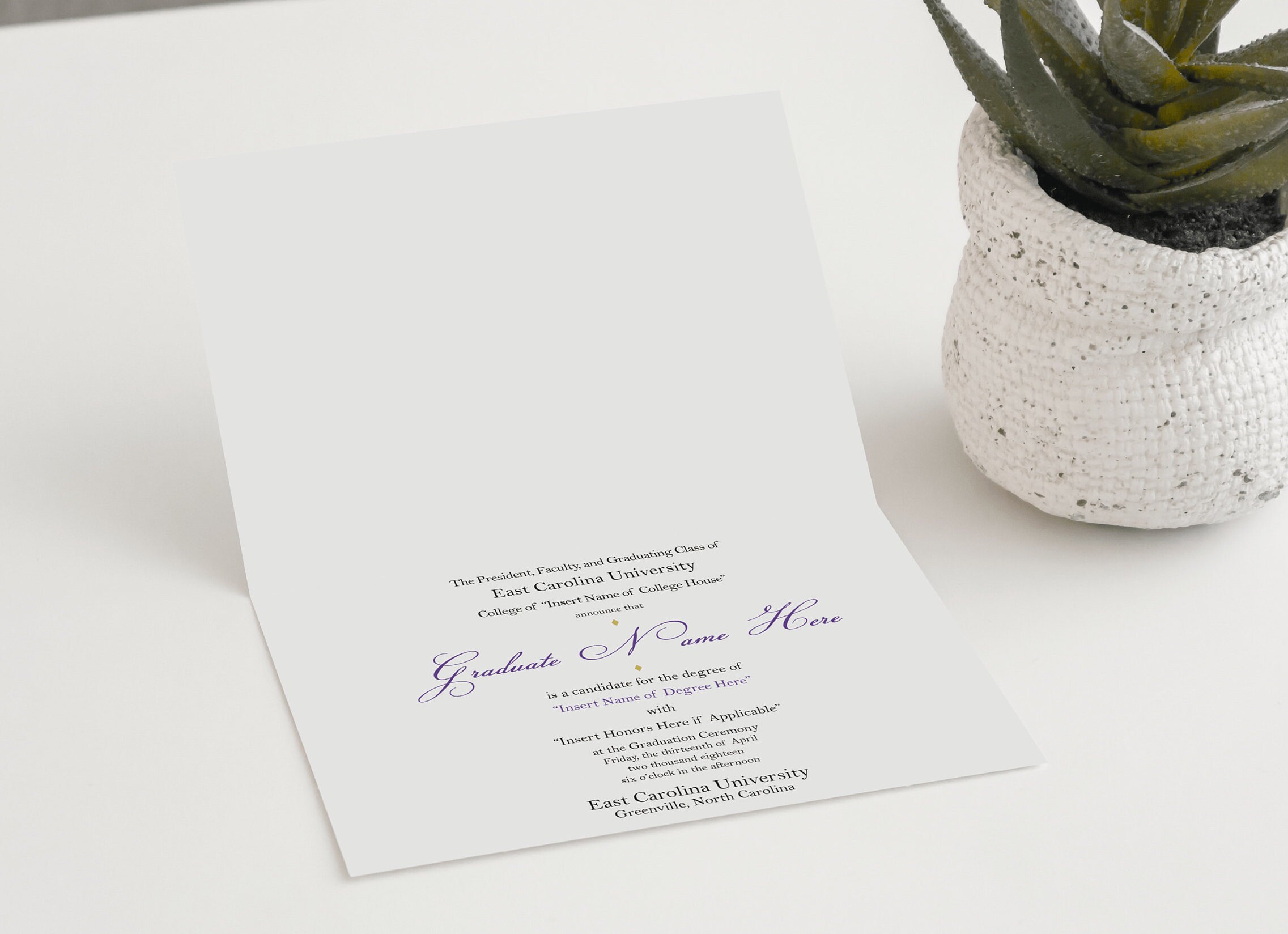 Formal Graduation Card Graduation Announcement Foldover - Etsy