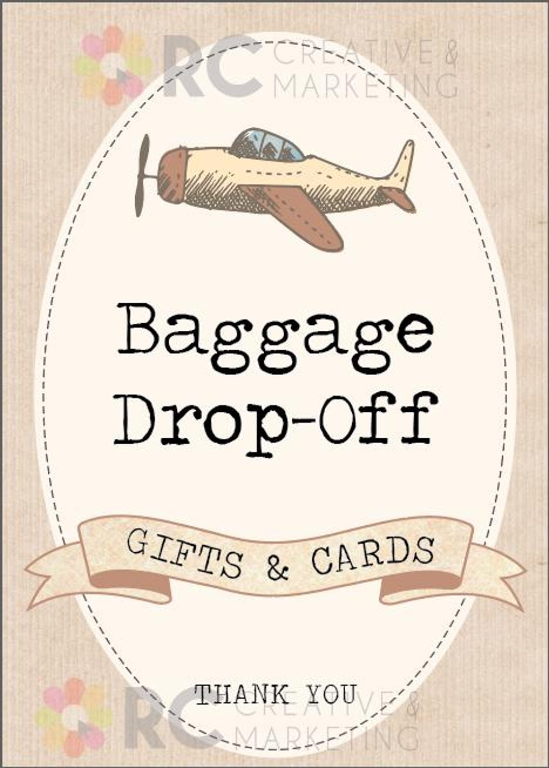 Boarding Pass Baby Shower Plane Ticket | Baggage Drop off Sign ...