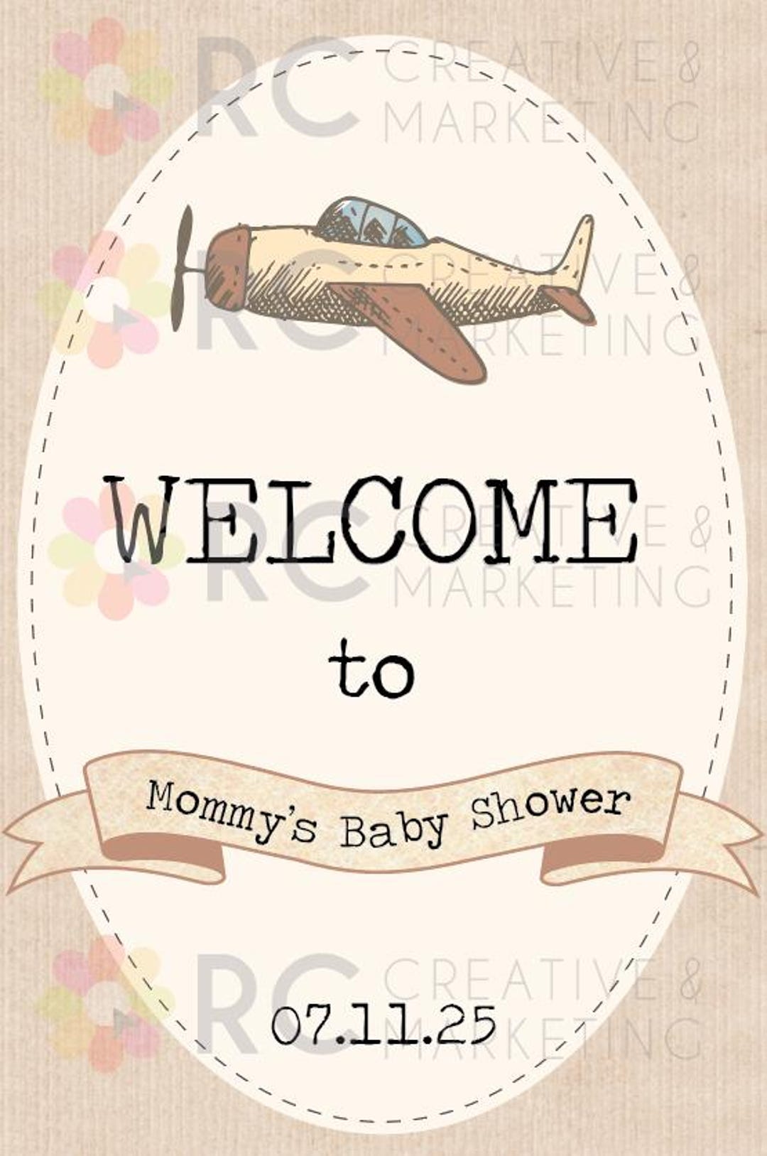 Boarding Pass Invitation | Welcome Sign | Travel Baby Shower Planes ...