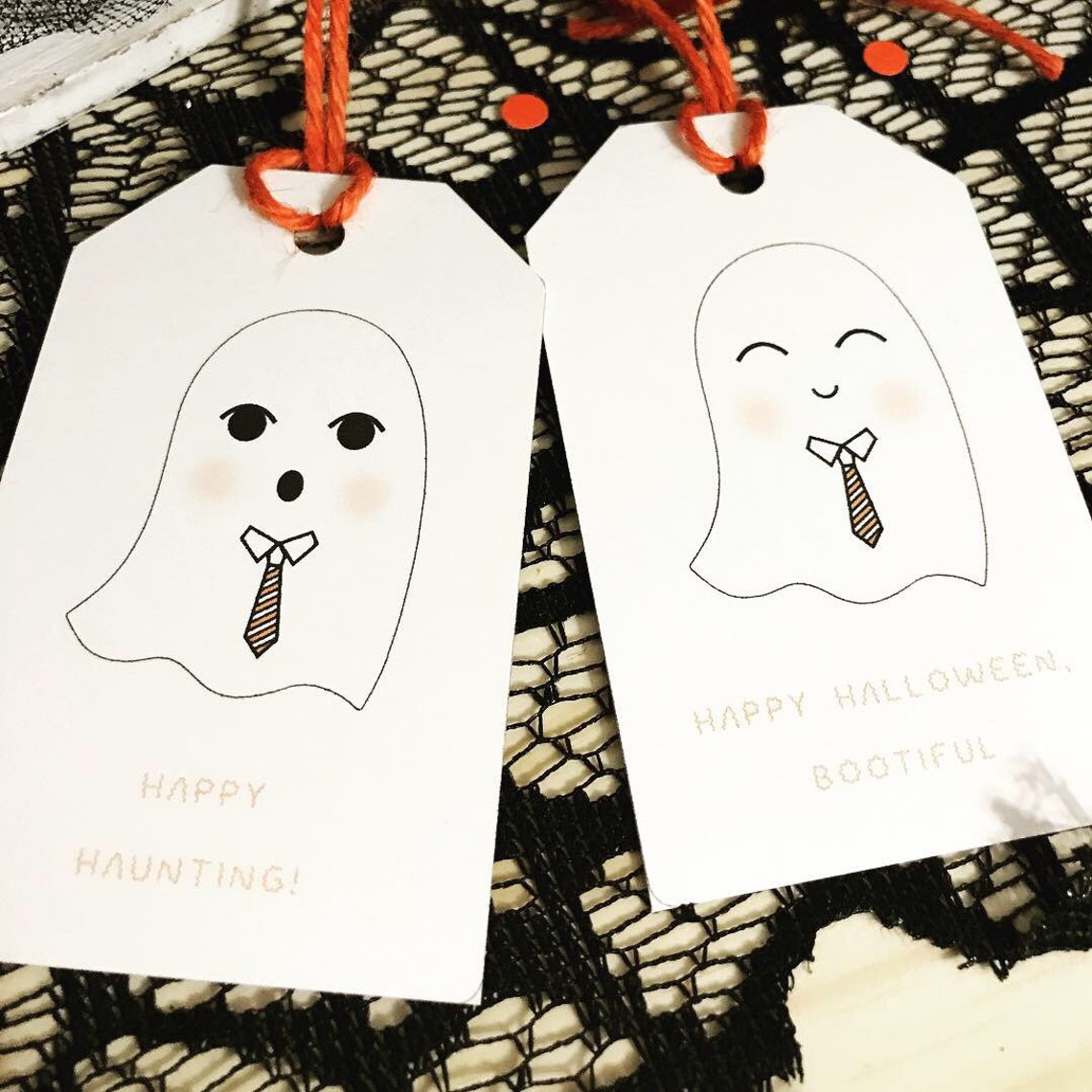 Halloween Ghost Tags Halloween Decor Ghoul Tags Favorite | Etsy