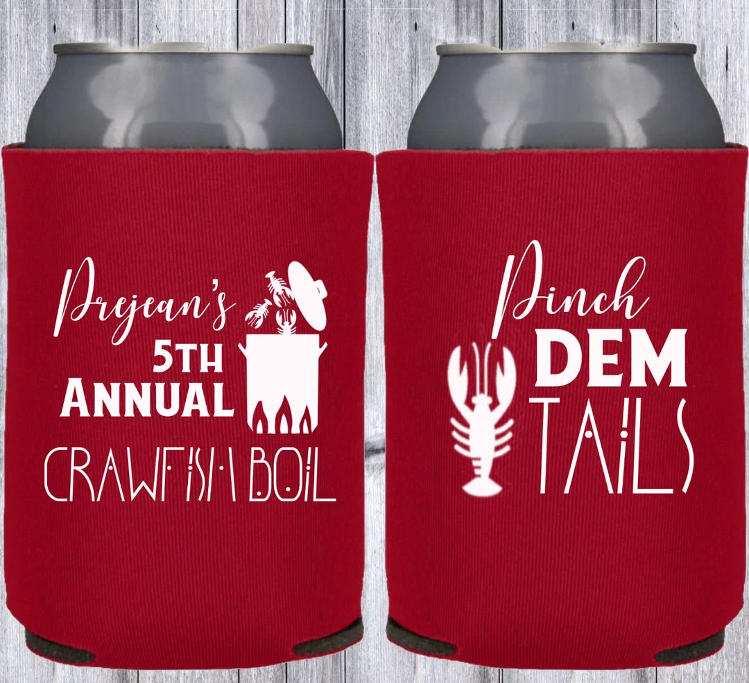 Custom Crawfish Boil Can Coolers--personalized, Company Crawfish ...