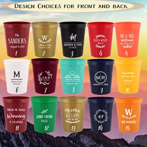 Wedding Custom Stadium Cups, Personalized Cups, Wedding - Reception ...