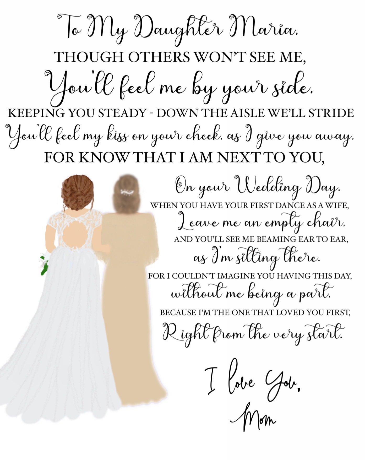 Mother Daughter Wedding Day Quotes Special Things Mother To Daughter