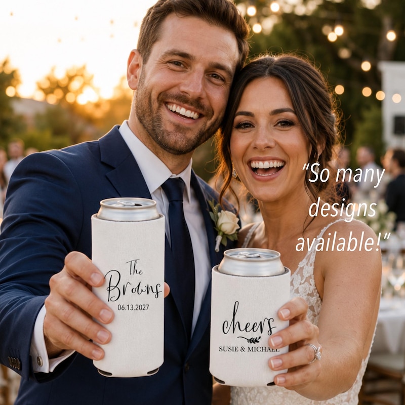 Personalized Koozies Wedding Receptions - Etsy