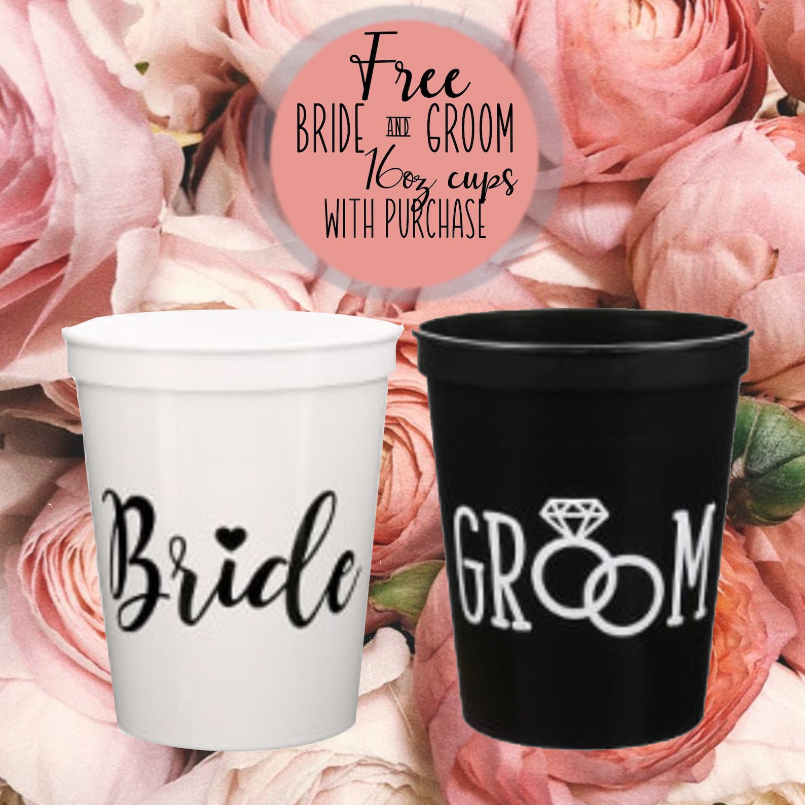 Wedding Custom Stadium Cups, Personalized Cups, Wedding Reception Cups ...