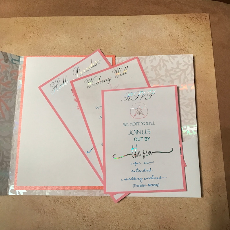 Svg Pocket Wedding Invitation 5x7 Tri Fold Trifold Etsy