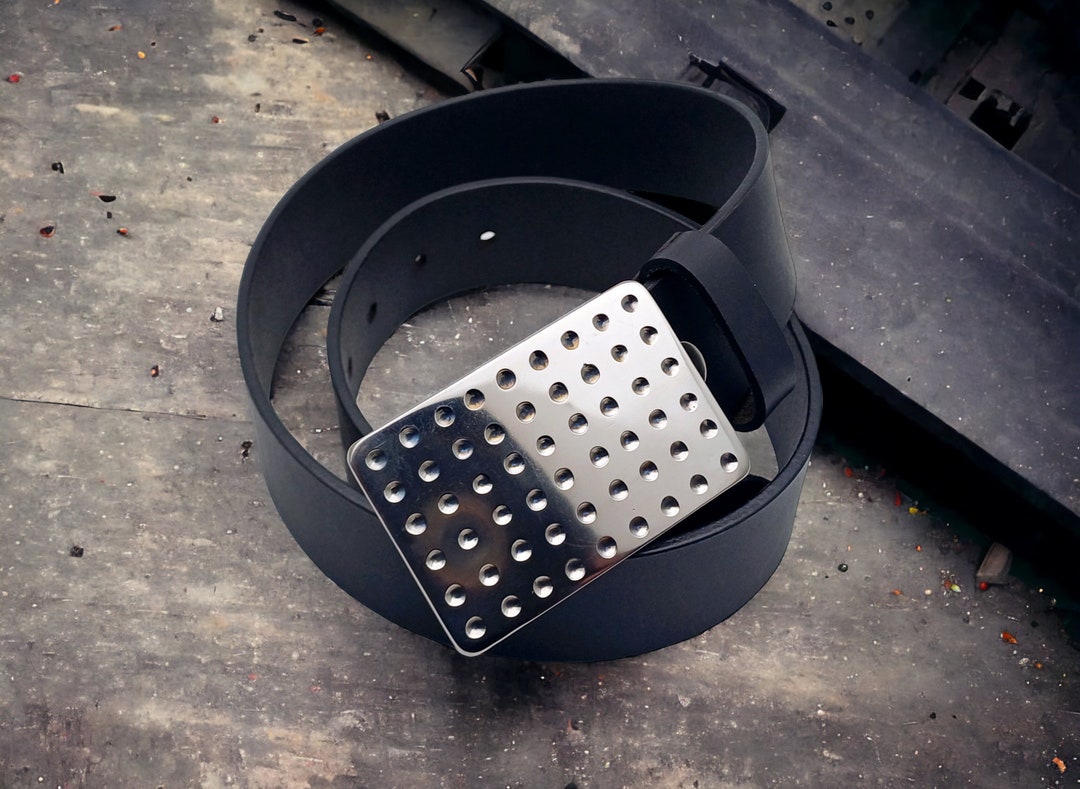 Titanium Belt Buckle With Polished Industrial Effect, for 38mm 1.5 Inch ...