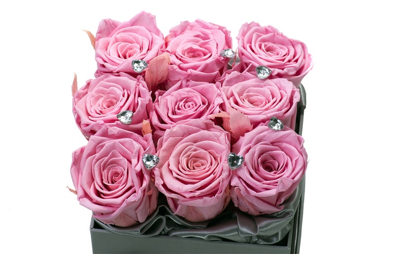Preserved Flower Boxpink Infinity Roses Preserved Roses in a | Etsy