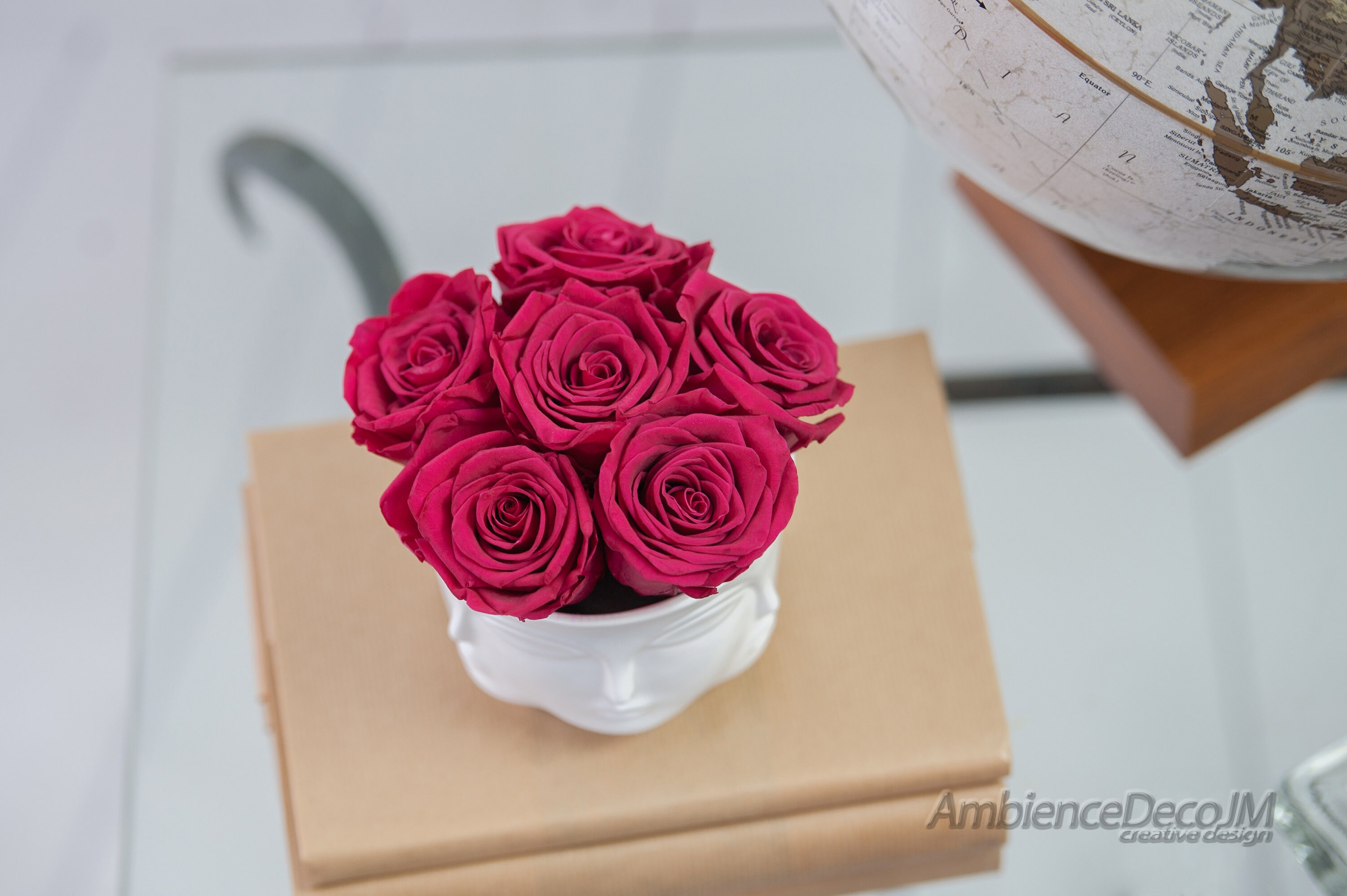 Forever Roses in a Muse Vase. Eternal Pink Roses in Multi - Etsy UK