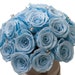 Blue Infinity Roses in Hat Box Blue Preserved Roses Hat Box Roses Long ...
