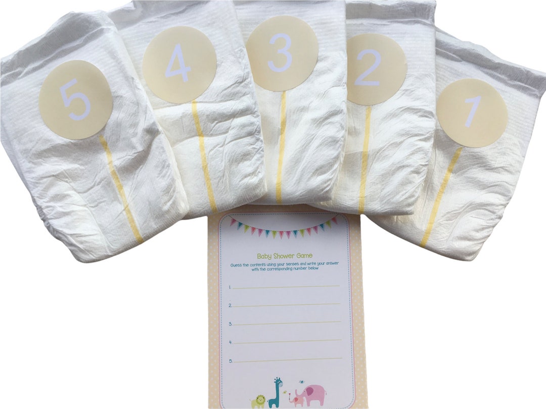 Dirty/sniff Nappy Diaper Game Neutral Baby Shower Game Uk Seller - Etsy