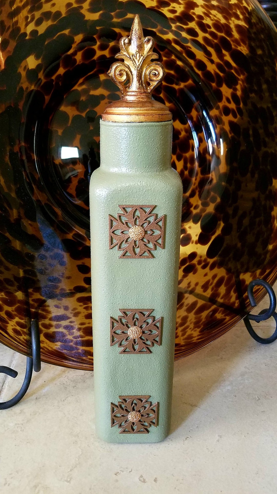 Green Square Bottle - Etsy