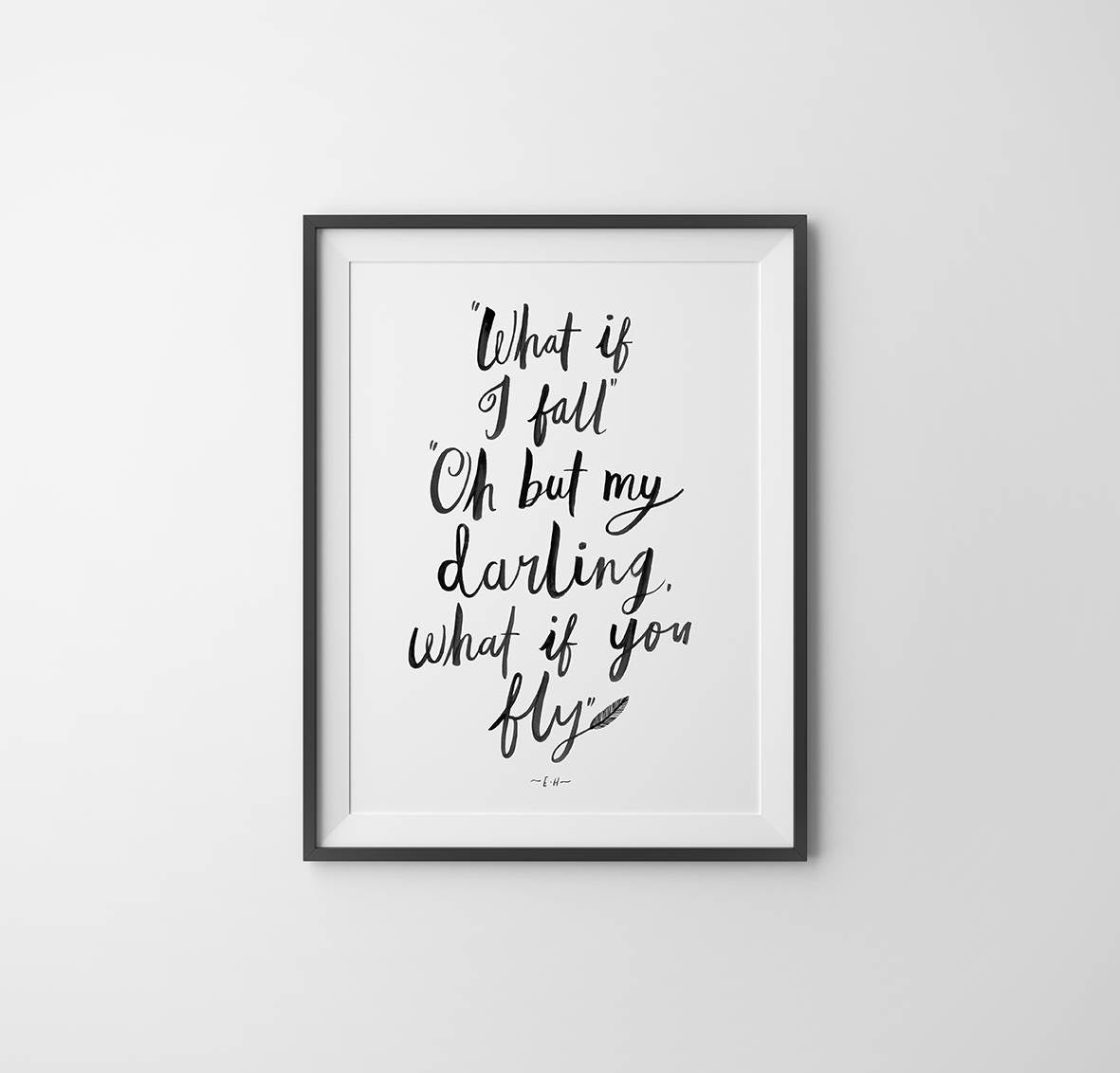 What If I Fall... Print - Wall Art - Childrens Wall Art - Nursery Print ...