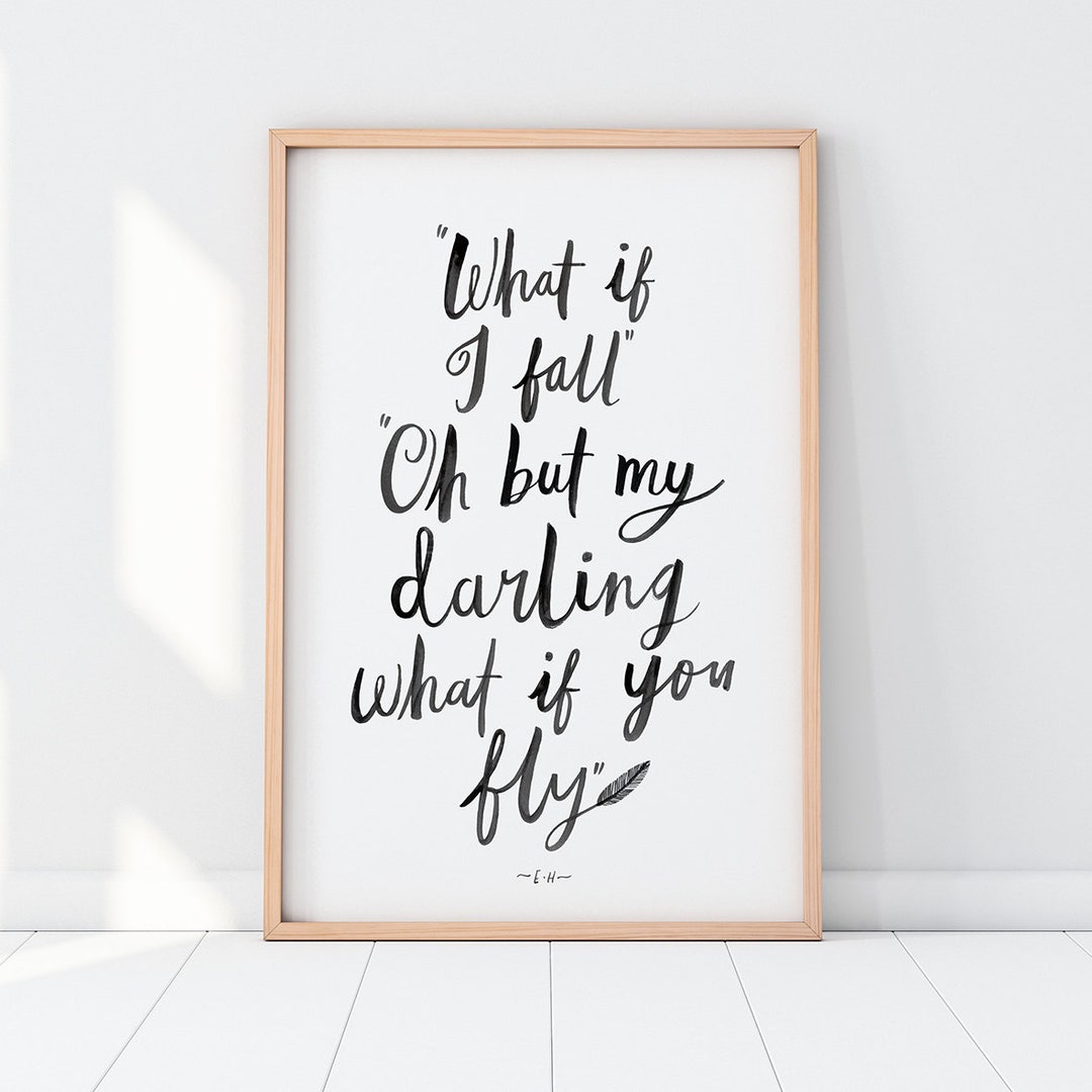 What If I Fall... Print - Wall Art - Childrens Wall Art - Nursery Print ...