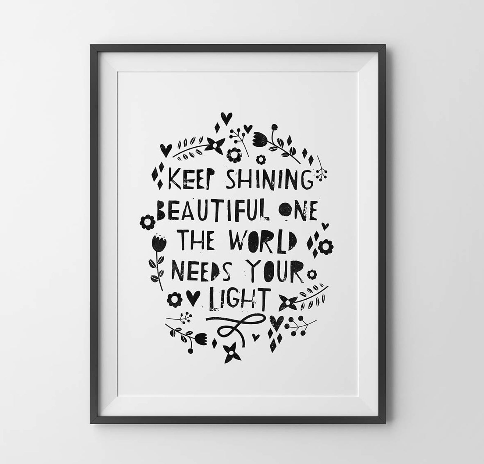 Keep Shining Beautiful One Print - Children's Wall Art - Nursery Print ...