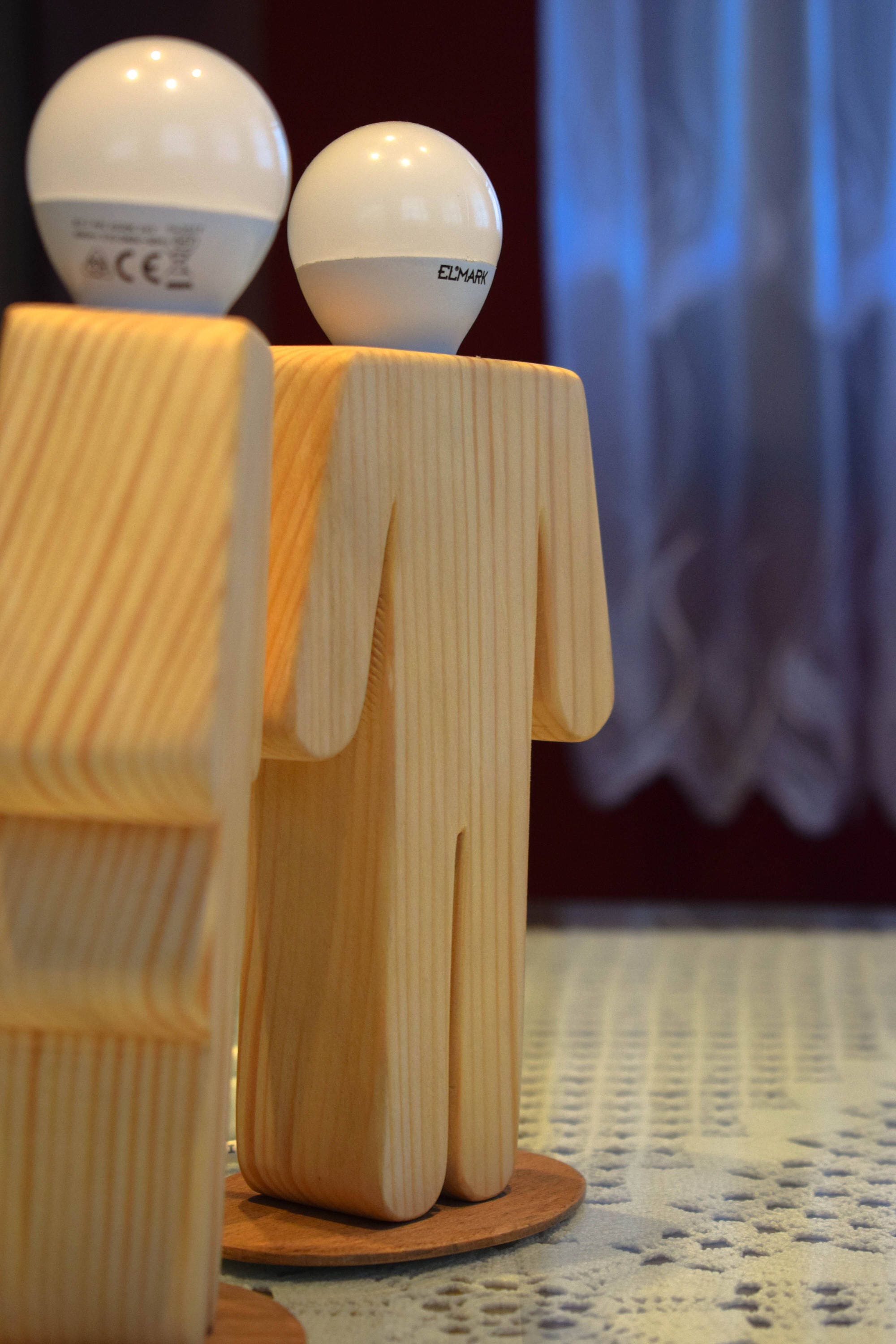 Body shape wooden lamp Wooden Lamp Bedside Lamp Table Lamp | Etsy