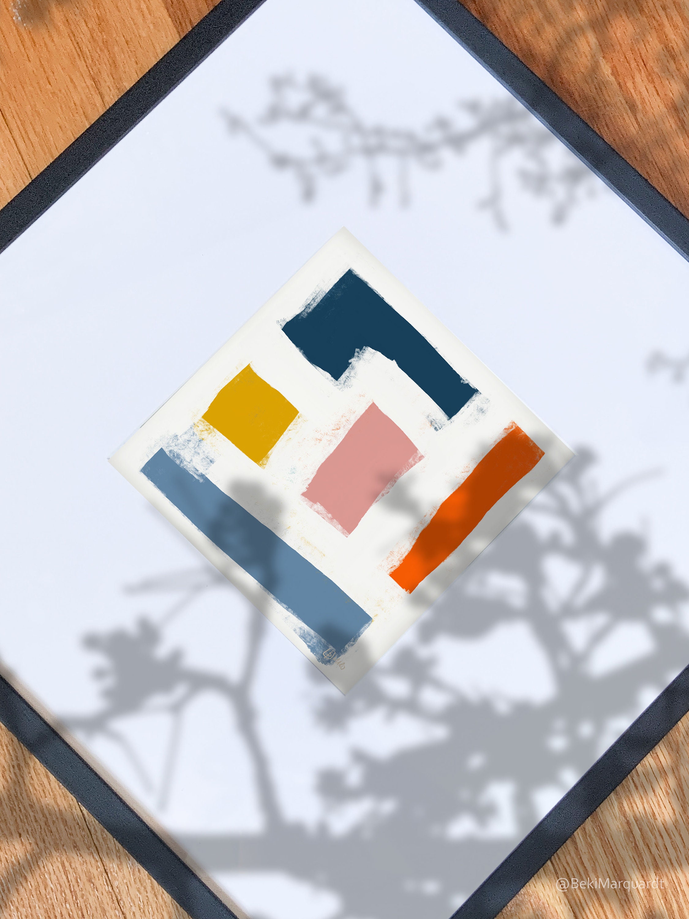 Bold Square Block Printable Art Colorful Instant Art Expressionist Fine ...