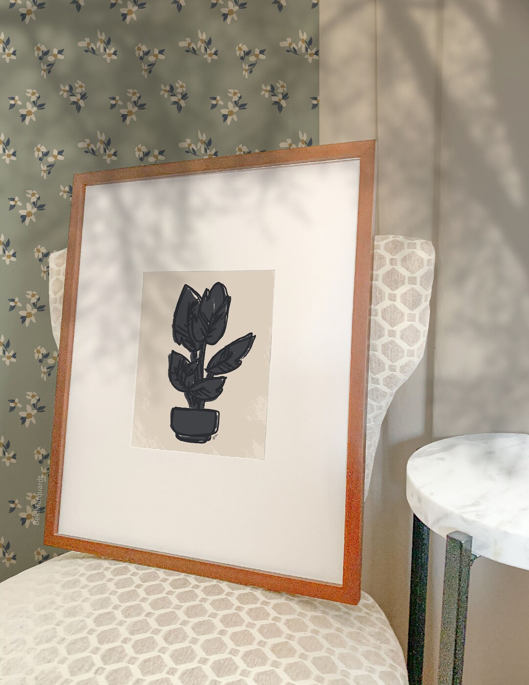 Minimal Moody Floral Printable Art Modern Chic Instant Art Flower Fine ...