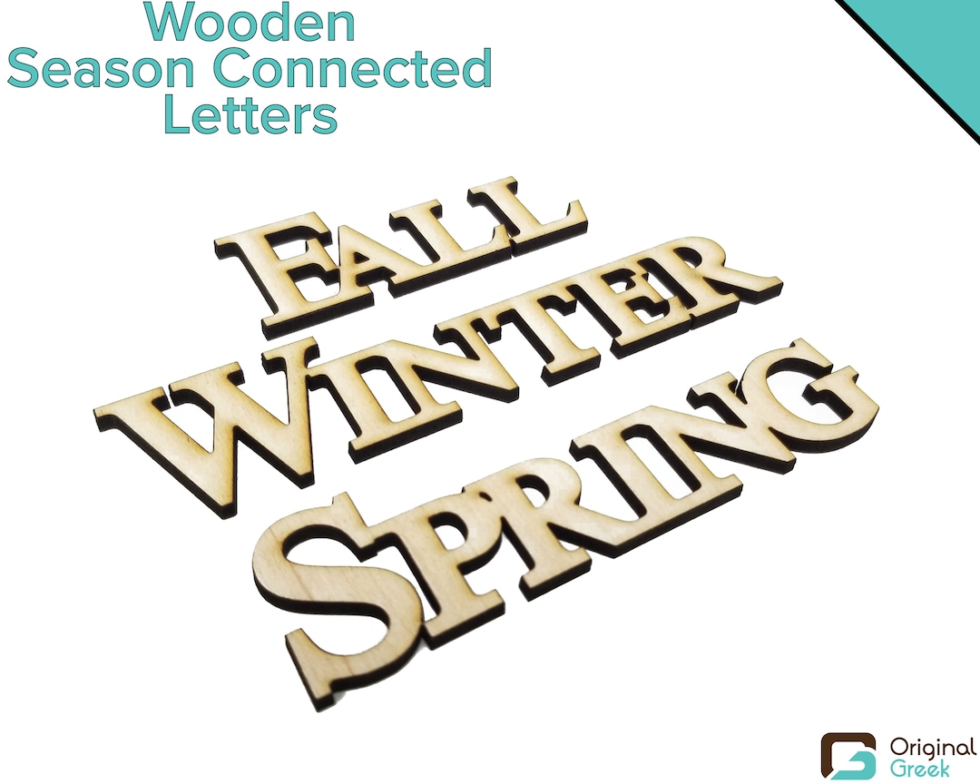 Season Connected Letters With Adhesive Backing - Etsy