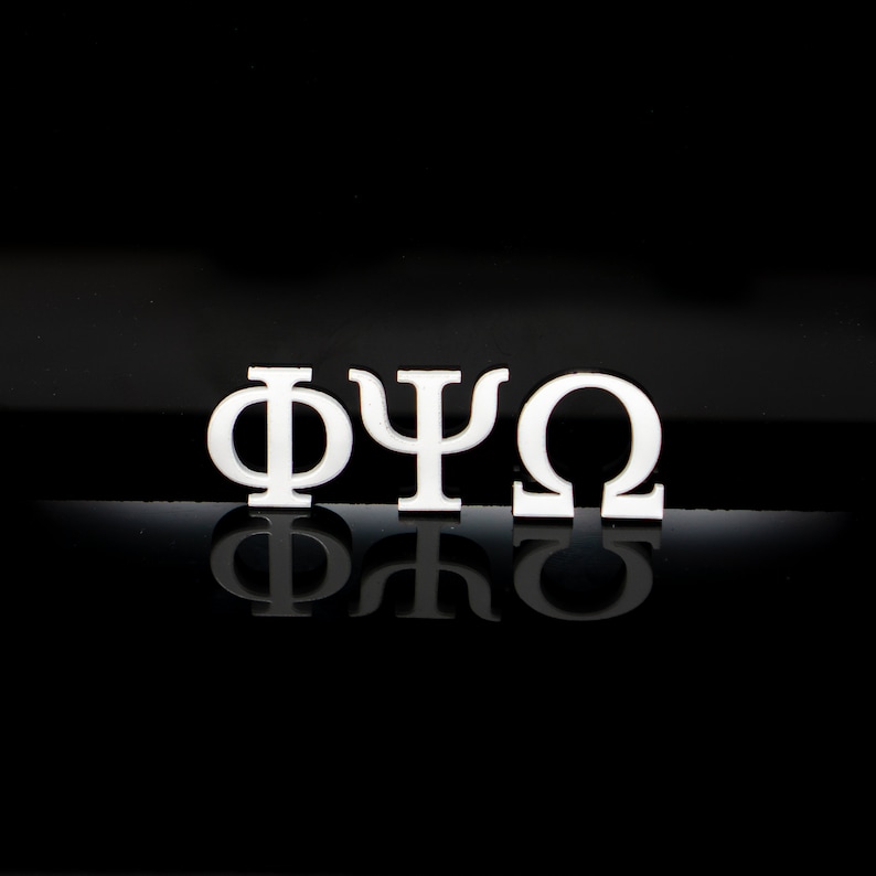 White Acrylic OG Font Greek Alphabet Letters With Adhesive Backing - Etsy
