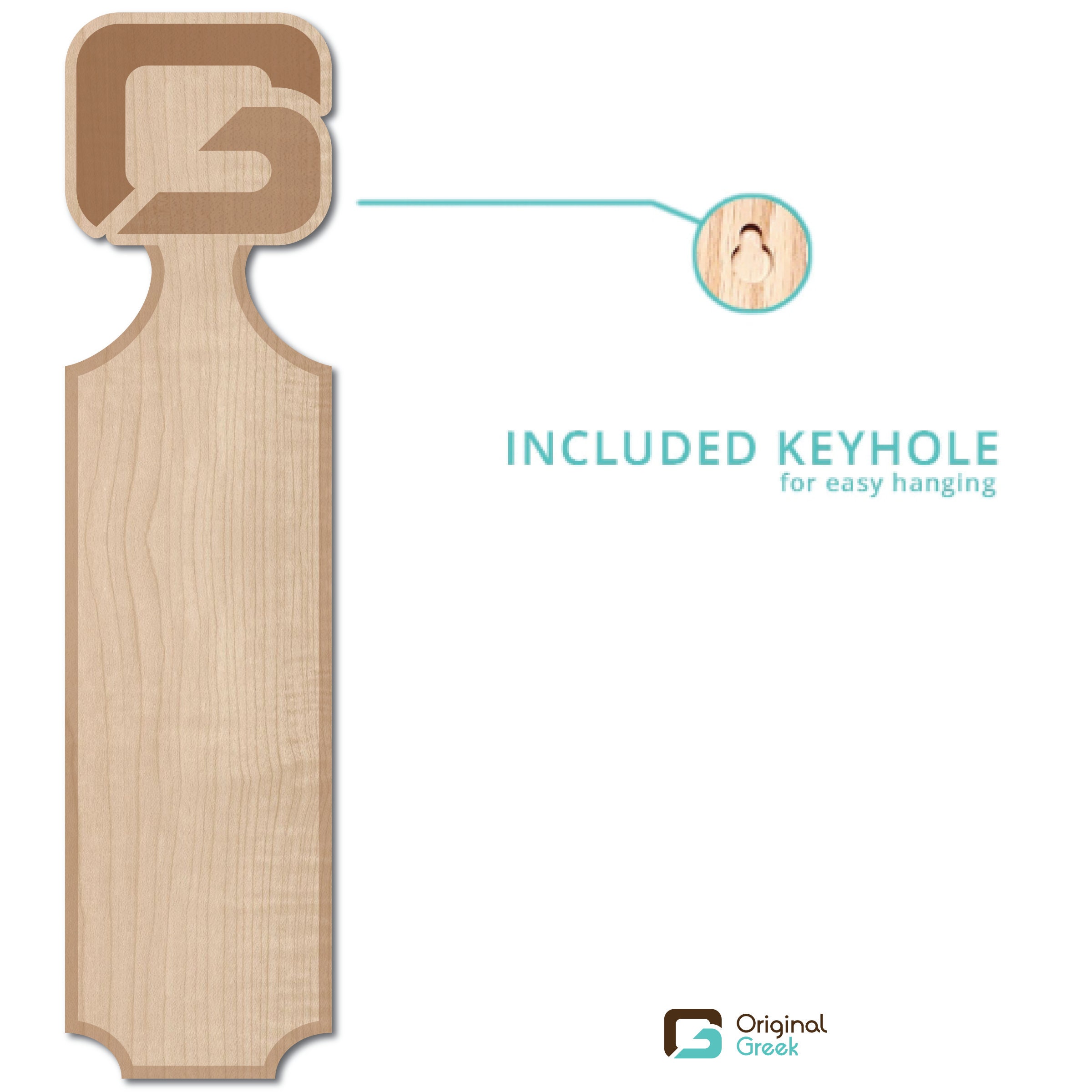 EZ Custom Greek Paddle Custom Handle With Engraved Cutout | Etsy