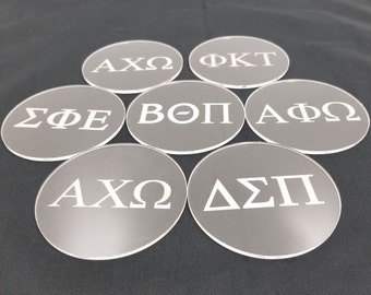 Personalized Engraved Ornament With Greek Letters Snowflake | Etsy