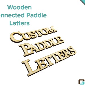 Custom Paddle Letters With Adhesive Backing - Etsy
