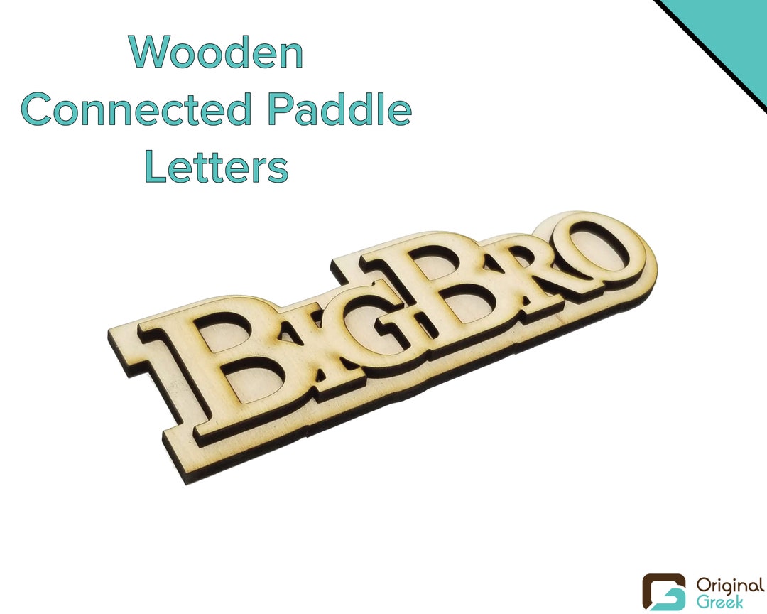 Big Bro Doble Apilado Letras Conectadas con Respaldo Adhesivo - Etsy España