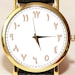 Arabic Watch, Persian Numbers Watch, Leather Watch, Minimalist Watch ...