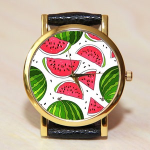 Watermelon watches women's watch men's watches red | Etsy