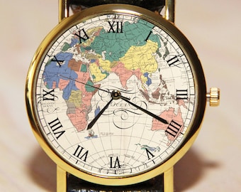 Vintage Map Watch - Etsy