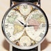 Аntique Map Watch, Men's Watches, Women's Watch, Minimalism Watch ...