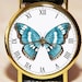 Butterfly Wrist Watch, Leather Watch, Ladies Watch, Wedding Watch ...