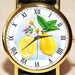 Lemon Leather Watch, Lemon Fruit Ladies Watch, Unisex Watch, Lemon ...