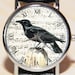 Raven Watch, Men's Watch, Women's Watch, Gothic Watch, Bird Watch ...