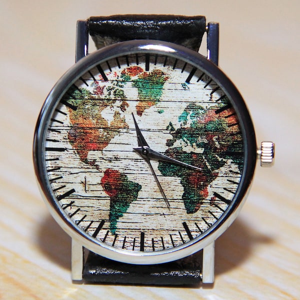 World Map Watch - Etsy