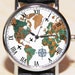 Wristwatch World Map, Wrist Watch Globe, Watch Earth, Travel Watch ...