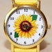 Watch Sunflower, Flower Watch, Female Watch, Girls Watch, Yellow Watch ...