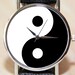 YIN YANG Watches, Women Watches, Men's Watches, Black and White Watch ...