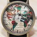 Wristwatch World Map Mens Watch Women's Watch Green - Etsy UK