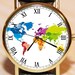 Watch World Map, Watch Globe, Travelers Watch, Men's Watch, Watch Earth ...