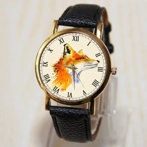 Wrist Watches Fox, Ladies Watches,wristwatch Oil Painting,red Watches ...