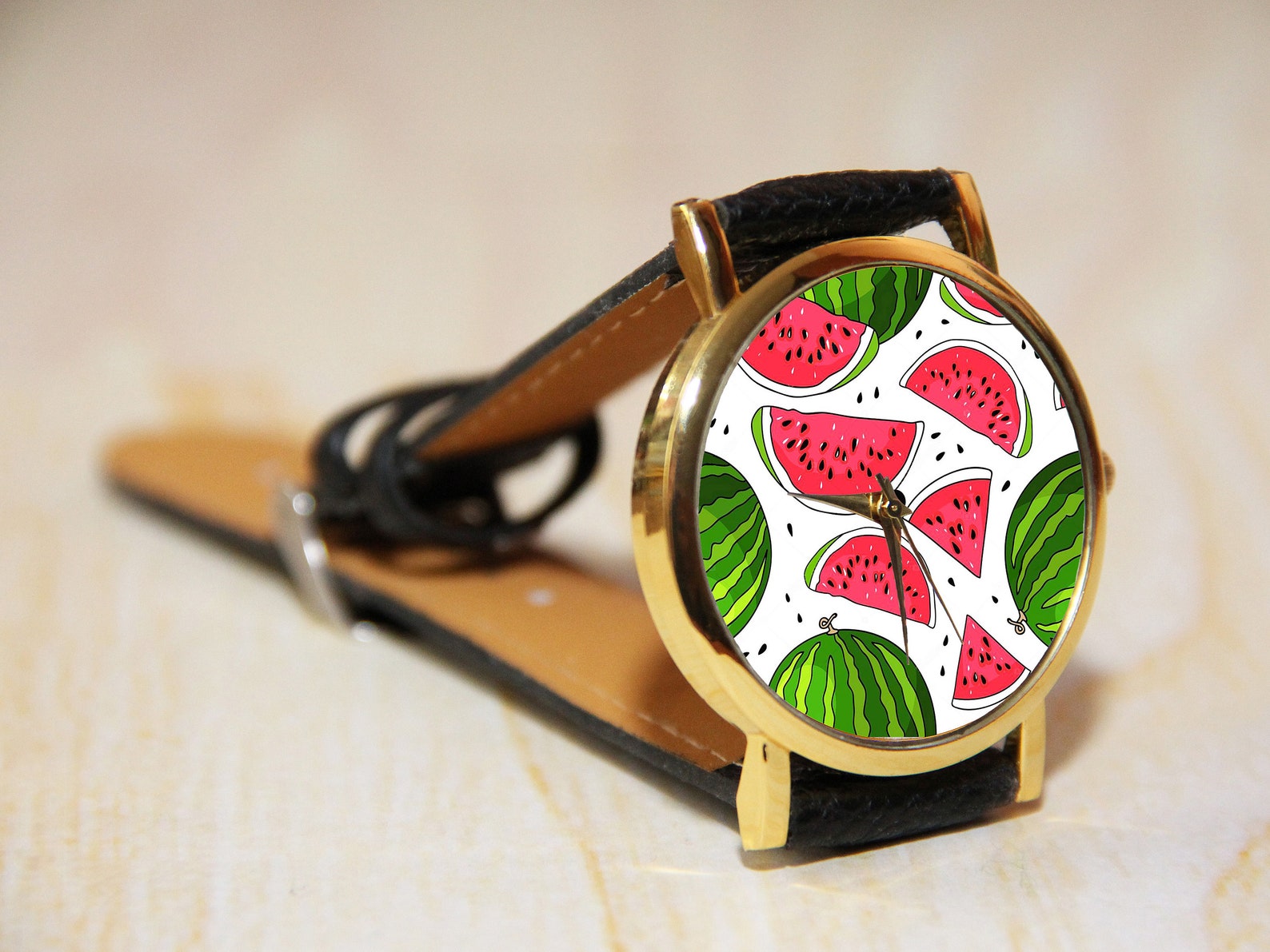 Watermelon Watches, Women's Watch, Men's Watches, Red Watches, Handmade ...