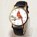 Wristwatch With a Red Cardinal, Cardinal Bird Watch, Gift Idea, Watch ...