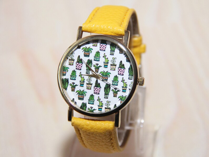 Сactus Wrist Watch Watch Plant Succulent Watch Women's | Etsy