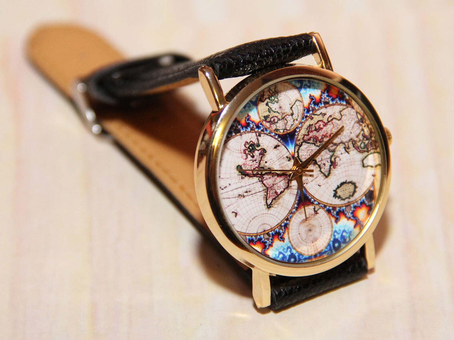 Wristwatch Antique World Map, Mens Watch, Women Watches, Traveler's ...
